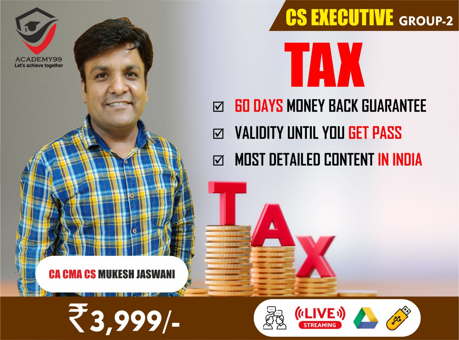 Top Company Secretary (CS) Coaching in Delhi by CS Anoop Jain